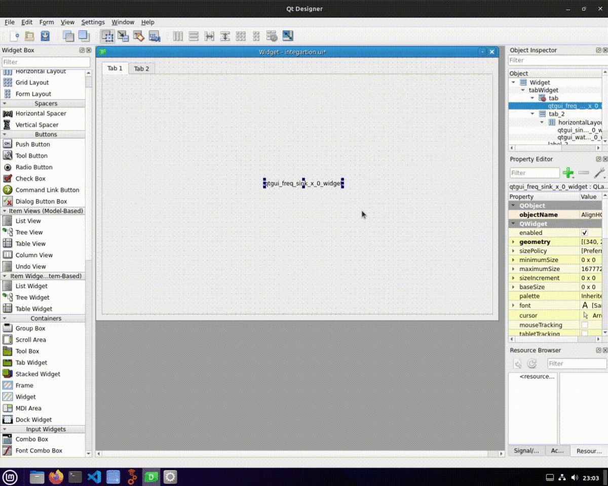 QT Designer Integration - GNU Radio